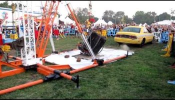 A Giant Mousetrap Powered Car