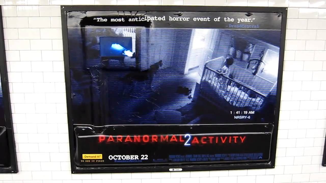 Paranormal Activity 2 Billboard With Embedded Video Display
