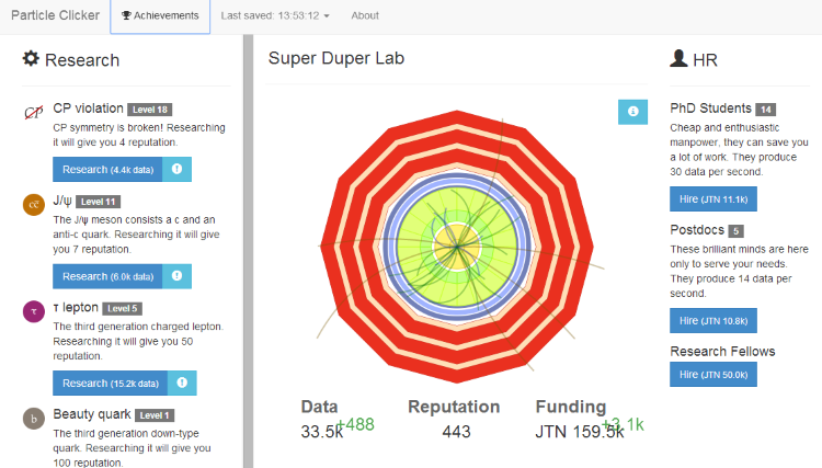 'Particle Clicker', A Game That Teaches Particle Physics in the Style ...