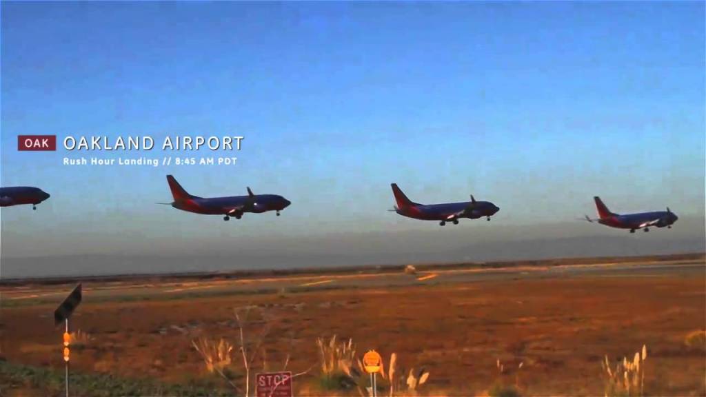 Paths of Flight, Take-Off & Landing of Aircraft In Kelowna & Oakland