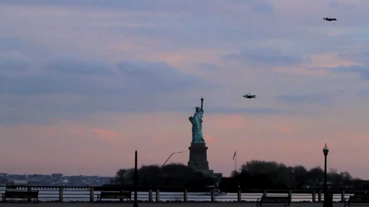 Remote Control People Flying Over New York City To Promote Movie