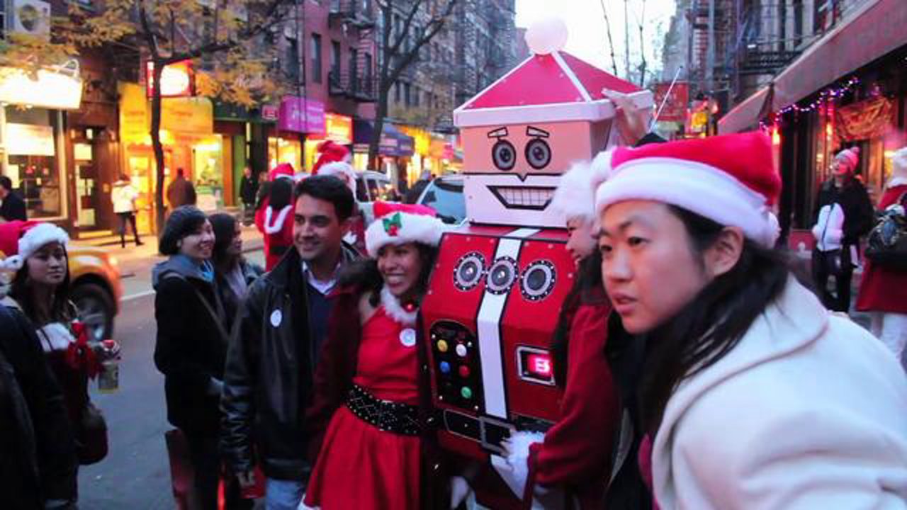 Robot Santa at Santacon NYC 2010