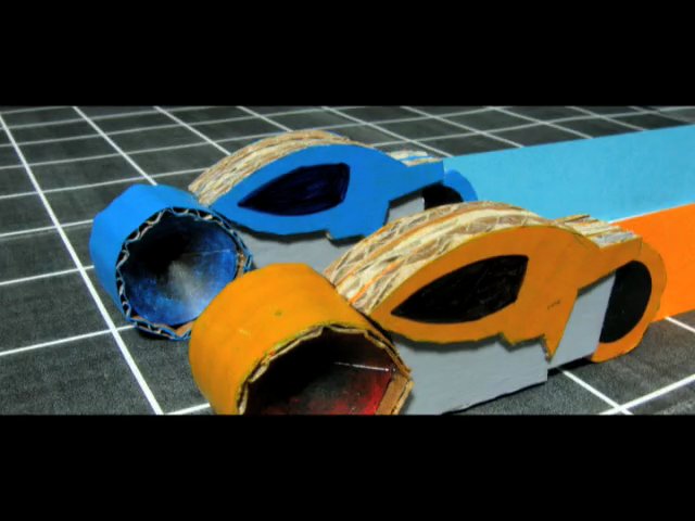 Tron Light Cycles Scene Recreated Using Cardboard