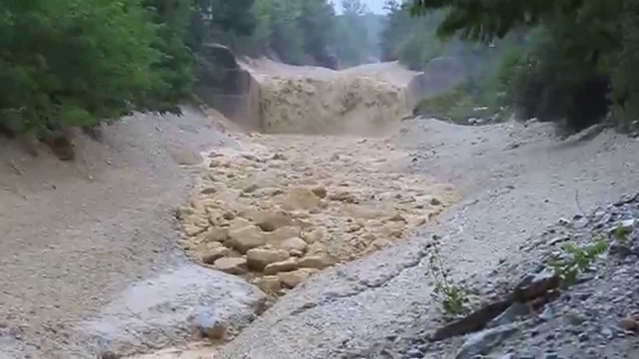 Video of a Rainstorm Causing Raging Mountain Flooding in the Swiss Alps