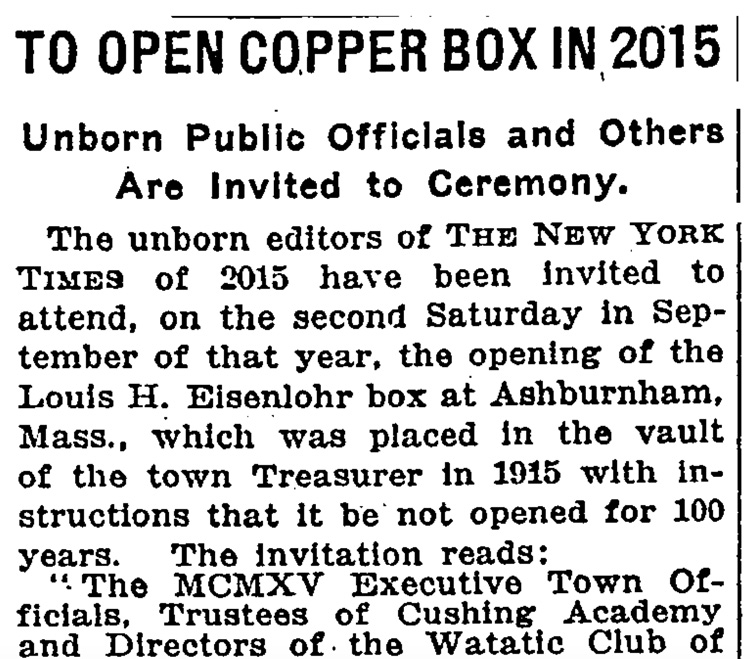 A 1917 'New York Times' Article Inviting 'Unborn Editors' to Open a ...