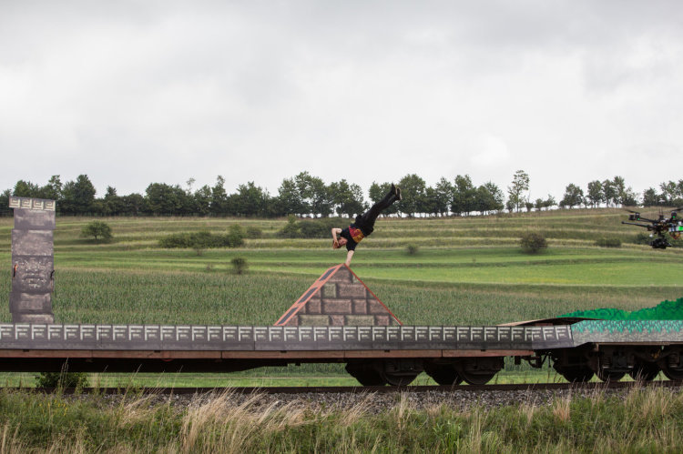 Freerunning Stunts Performed on a Moving Train Transformed Into a Real ...