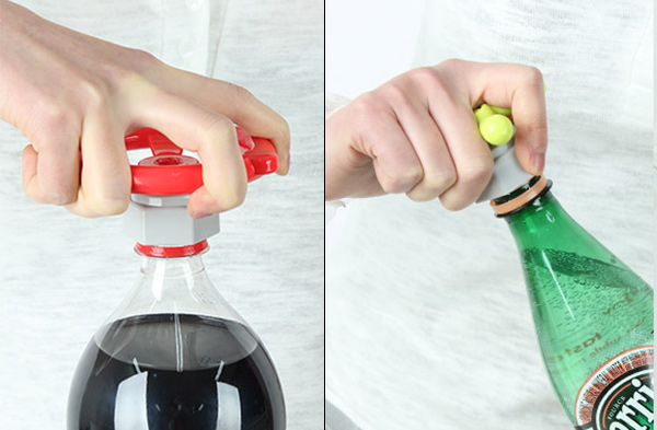 Sodavalve, A Clever Handle That Makes It Much Easier to Reopen Soda Bottles