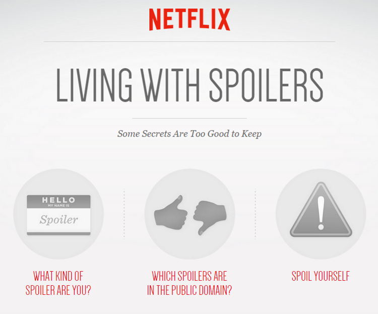 Living with Spoilers, A Clever Netflix Site All About Television and ...