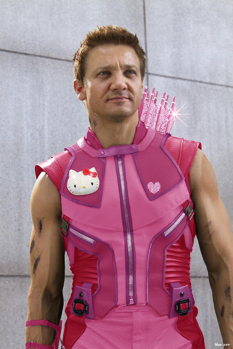 Marvel Superheroes With Pink Hello Kitty Makeovers