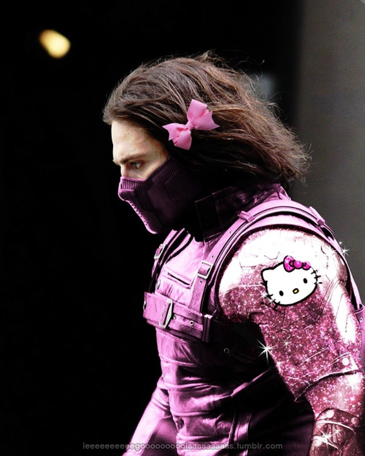 Marvel Superheroes With Pink Hello Kitty Makeovers