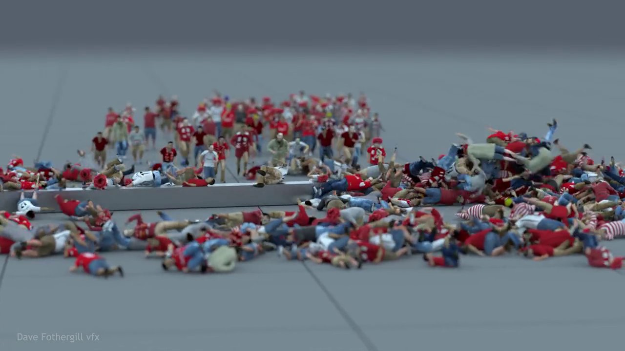 A Hilarious 3D Animation Software Test Featuring a Large Crowd of Tiny ...