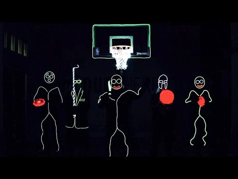 The Members of Dude Perfect Wear Glow-in-the-Dark Stick Figure Costumes ...