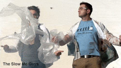 Super Slow Motion Video of Two Guys Chaotically Recreating Popular ...