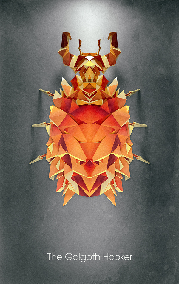 Artist Imagines the Geometric Insects of a Polygonal Planet in Digital ...