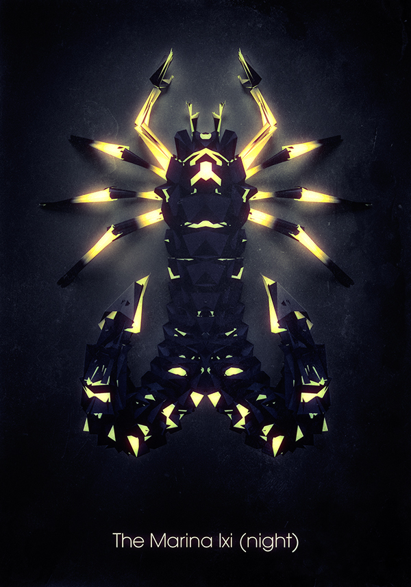 Artist Imagines the Geometric Insects of a Polygonal Planet in Digital ...