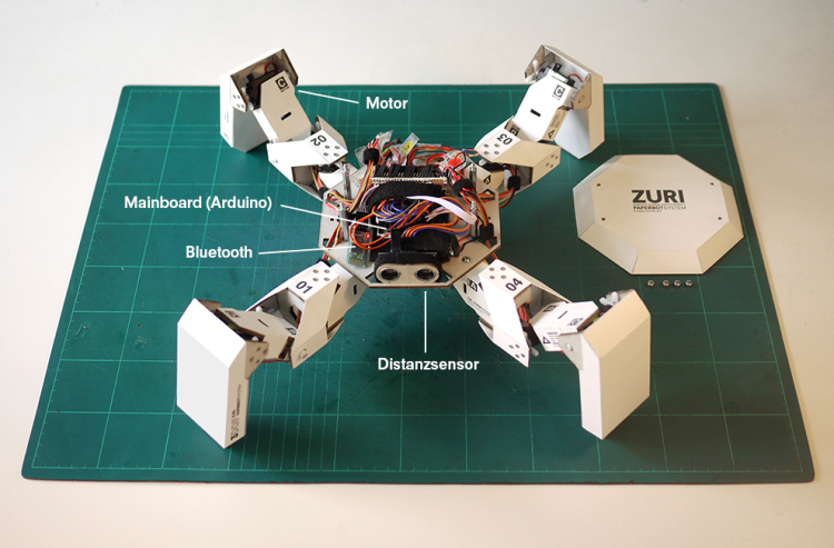 ZURI 01 Paperbot System, A DIY Programmable Robot Built Out of Paper ...