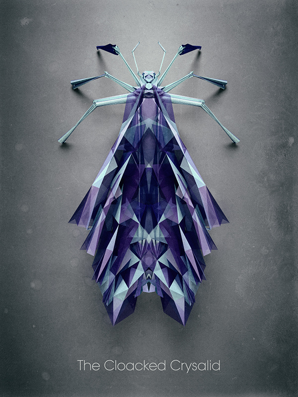 Artist Imagines the Geometric Insects of a Polygonal Planet in Digital ...