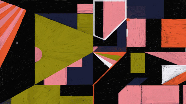 Colorful Abstract Illustrations Animated in Mesmerizing Loops
