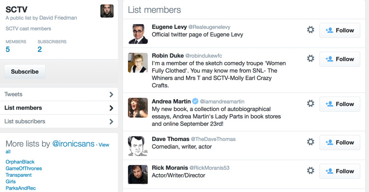 Pop Culture Twitter Lists Built Around the Casts of Movies and ...