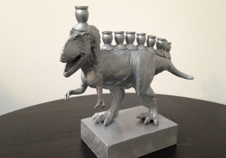 Whimsical Metallic Animal Chanukah Menorahs Made From Repurposed ...