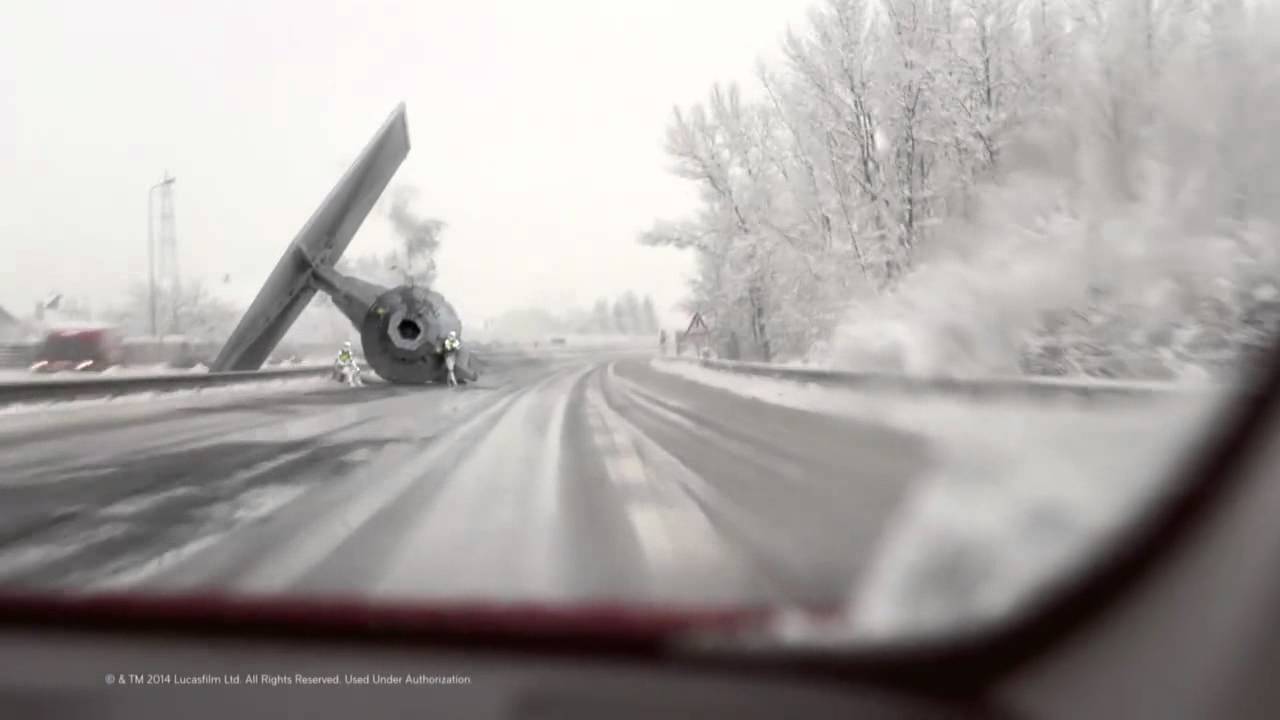 Dashcam Footage of a 'Star Wars' TIE Fighter Crash on the Side a Snowy ...