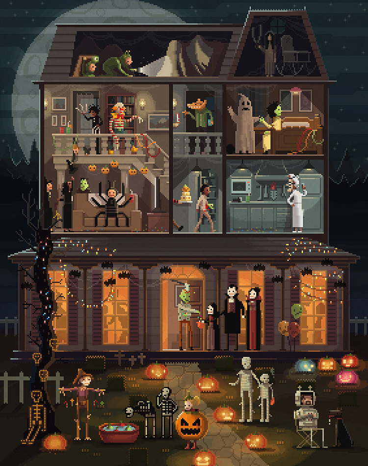 Beautiful Pixel Art Illustrations of Detailed Scenes That Tell a ...
