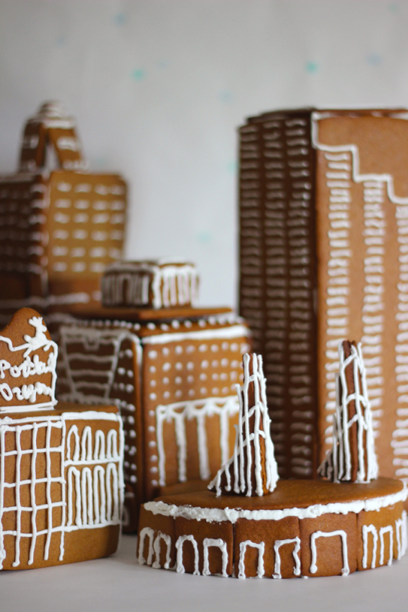Iconic Buildings of Portland, Oregon Modeled in Gingerbread
