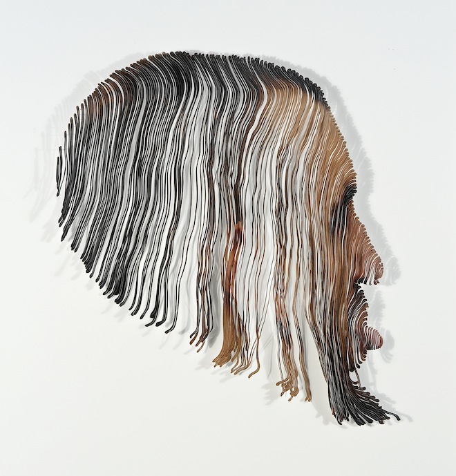 Wonderfully Distorted Sculptures Created From Cut Portrait Photos