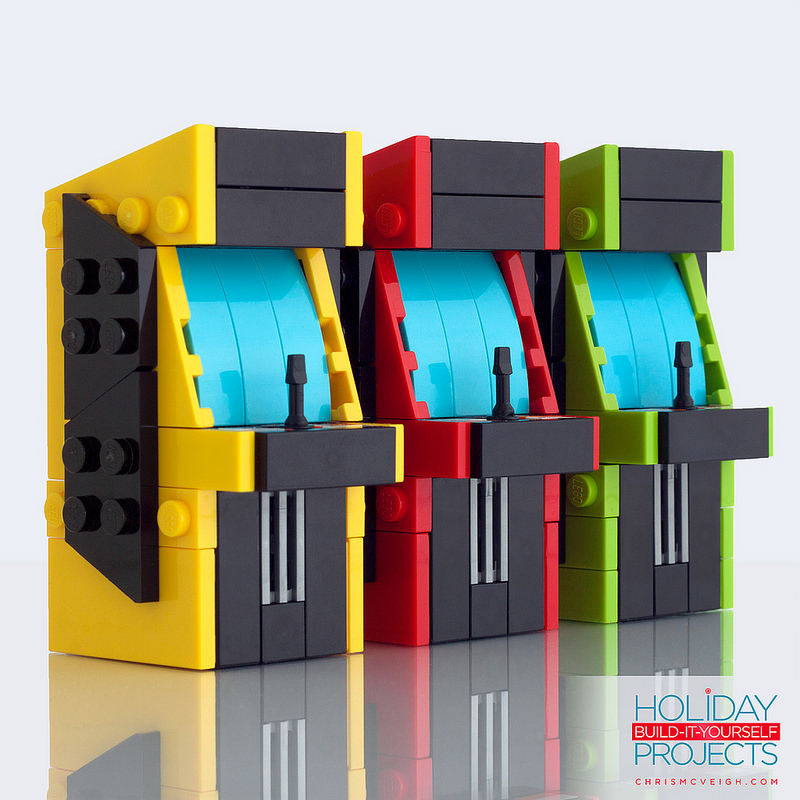 Tiny Vintage Arcade Machine Christmas Tree Ornaments Built Using LEGO ...