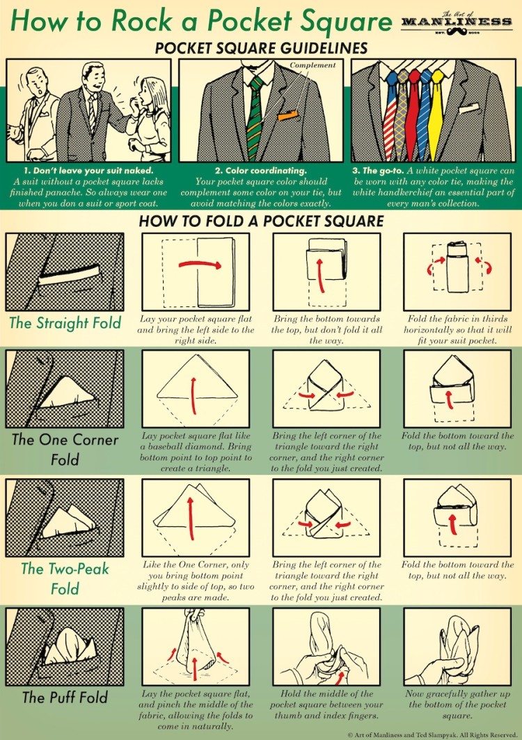 A Simple and Handsome Illustrated Guide to Properly Rocking a Pocket ...