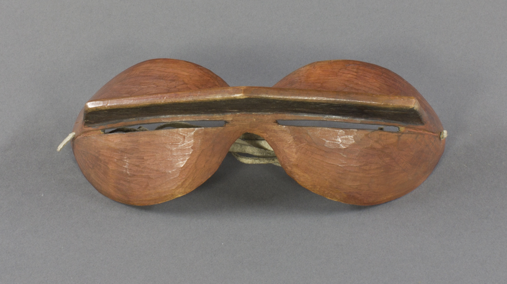 Inventive Slitted Snow Goggles Made of Wood by the Iñupiat People of Alaska