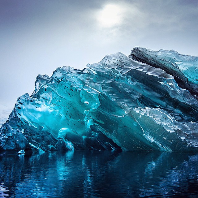 Flipped Iceberg Looks Like a Giant Floating Gem