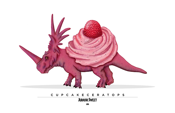 'Jurassic Sweet', Illustrations of Imaginary Sugary Treat Dinosaurs