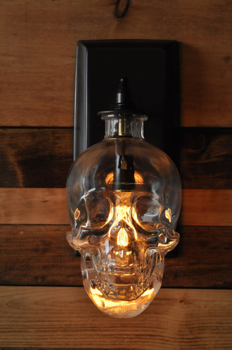 Lighting Expert Creates a Spooky Skull Wall Sconce From Recycled ...