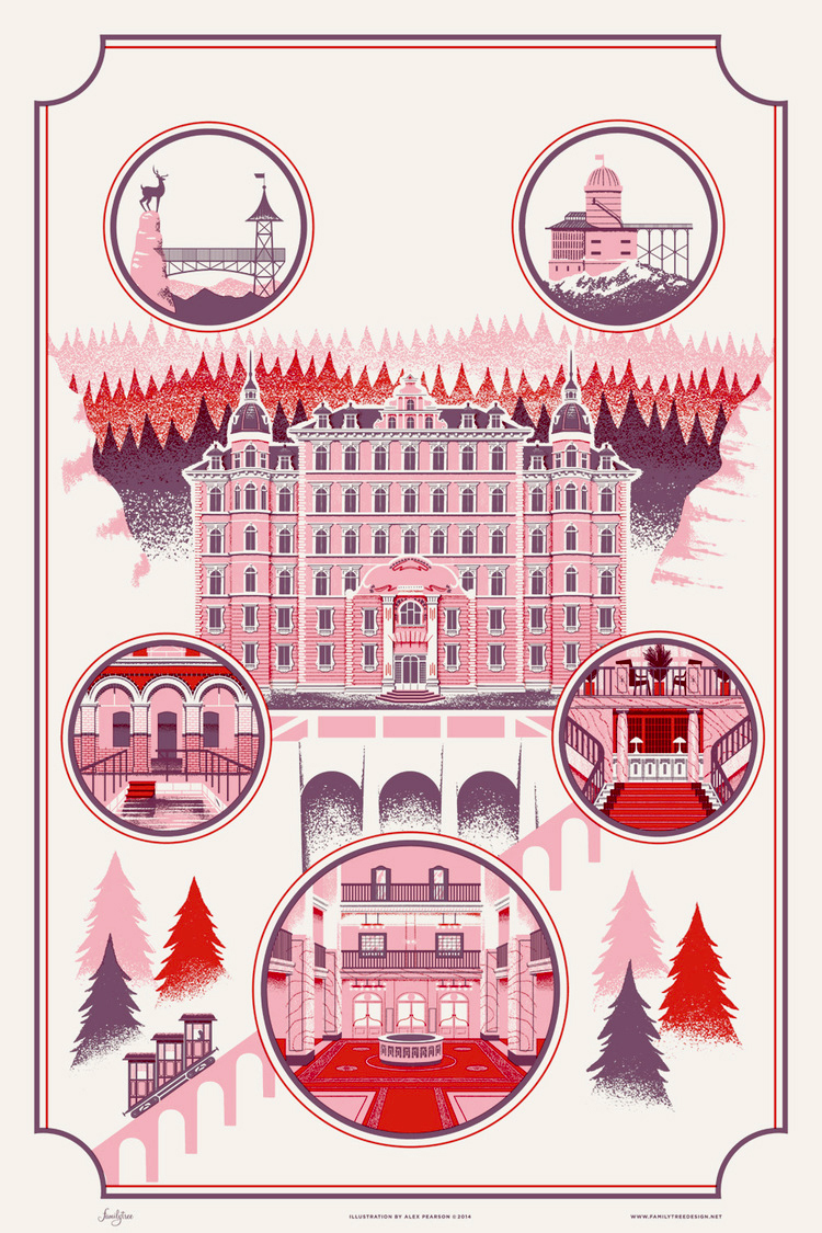 A Beautiful Art Print Featuring the Remote Mountainside Hotel From Wes ...