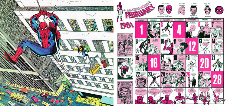 Full-Page Scans of the 1981 Marvel Comics Calendar That Matches the ...