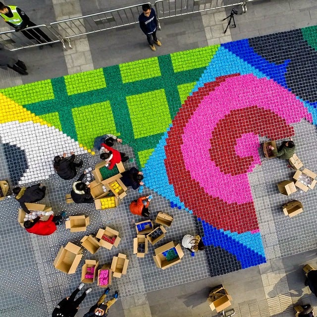 Monumental 607-Foot-Long 'Candy Carpet' Mosaic Installed on a Sidewalk ...