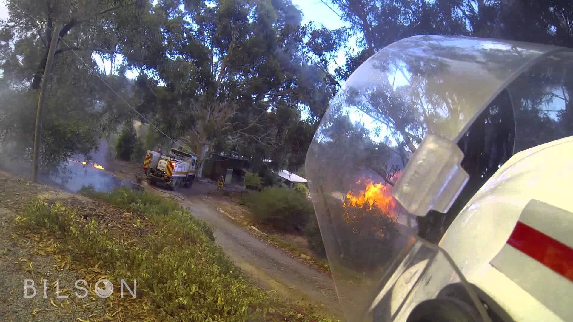 First-Person GoPro Video of a Firefighter Battling a Bushfire in ...
