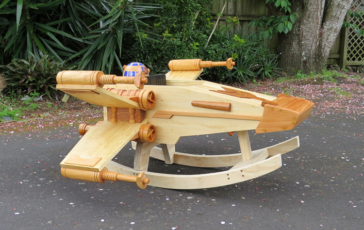 Man Builds a Wooden 'Star Wars' Ride-On Rocker Toy That Looks Like an X ...