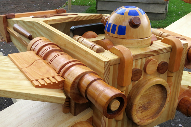 Man Builds a Wooden 'Star Wars' Ride-On Rocker Toy That Looks Like an X ...