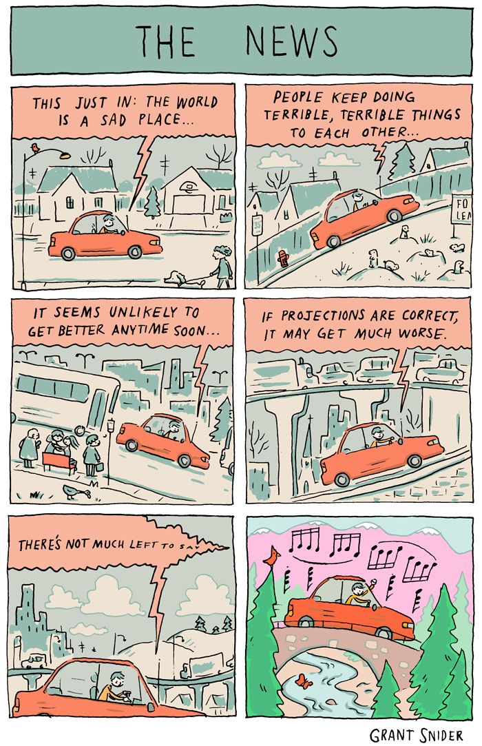 'The News', A Comic by Grant Snider About the Depressing Effect of ...