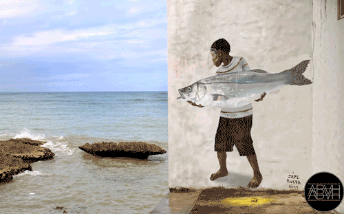 More Delightful Animated GIFs of Street Art by ABVH