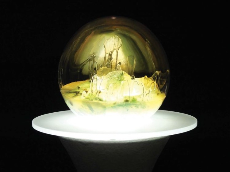 'Gazing Globes', Illuminated Fiberglass Spheres on Outdoor Display in ...
