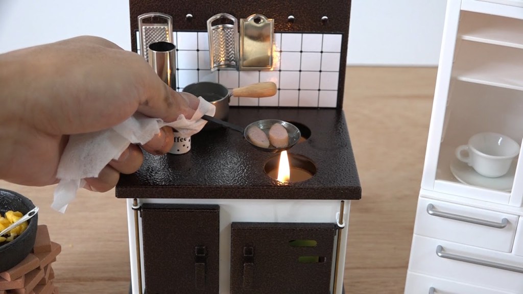 A Tiny Breakfast Cooked With Incredibly Small Foods Over a Fire in a ...