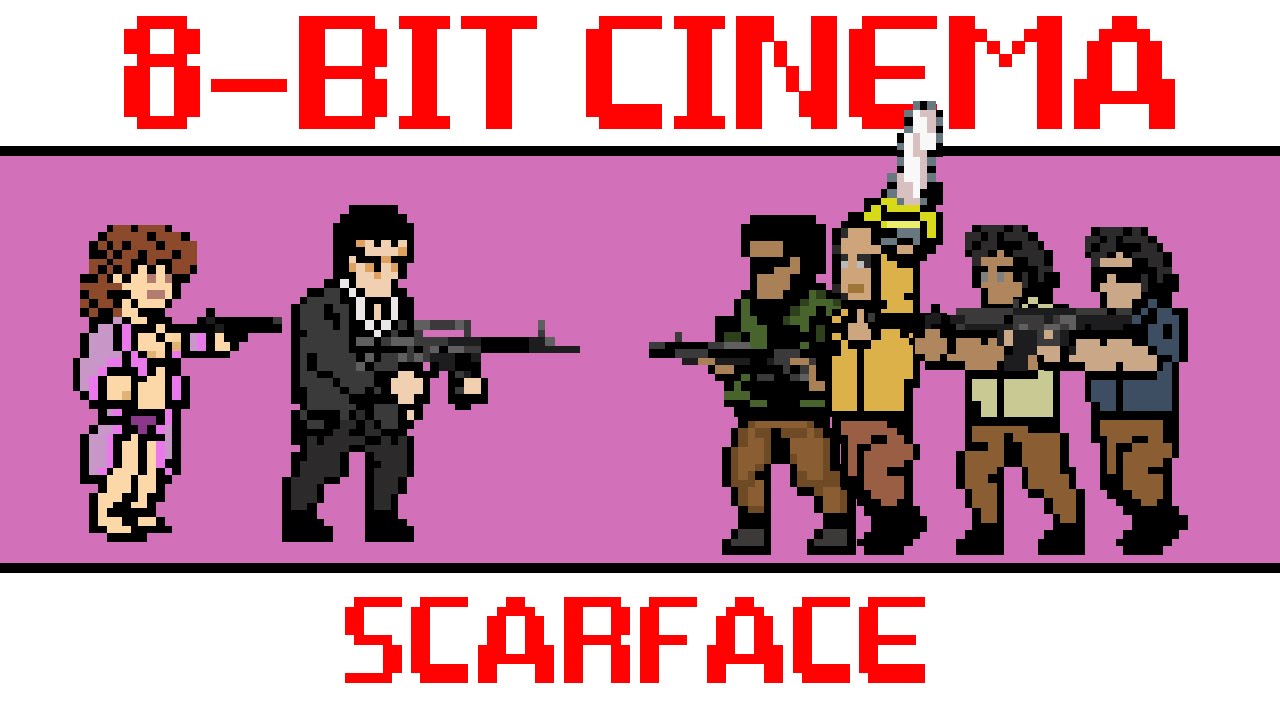 The Classic Film 'Scarface' Retold as an 8-Bit Animated Video Game