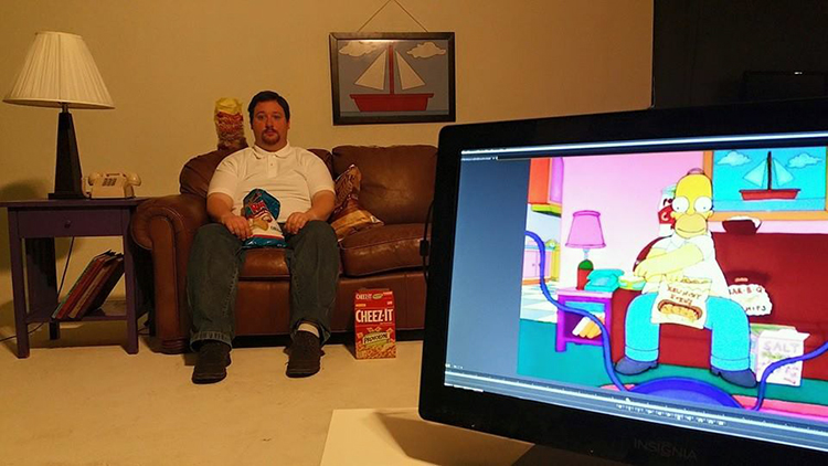 A Live-Action Version of a Scene From 'The Simpsons' Where Homer ...