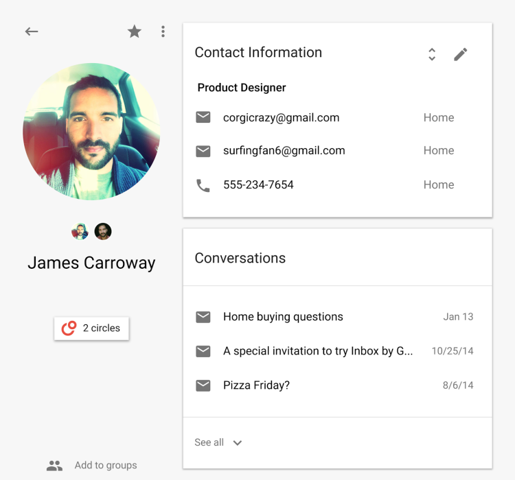 Google Contacts, A Revamped Cross-Platform Contact Management ...