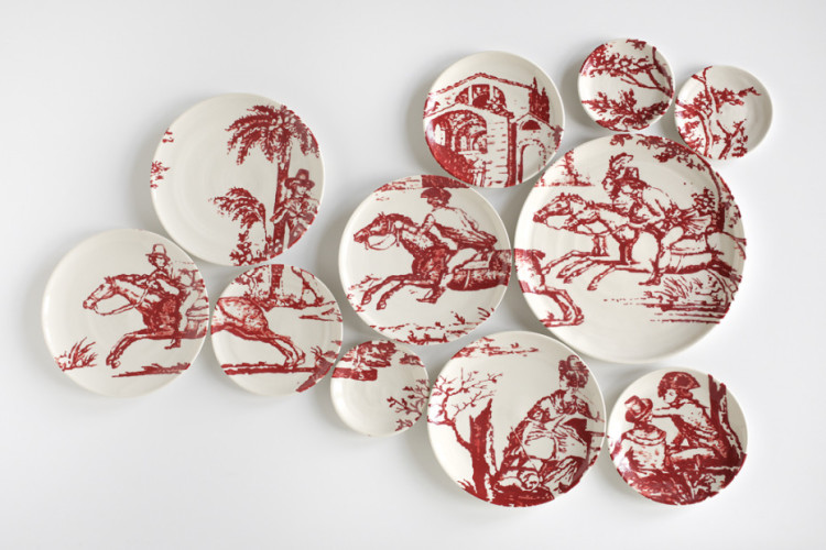 Artist Creates Ceramic Plate Paintings That Are Distributed Across ...