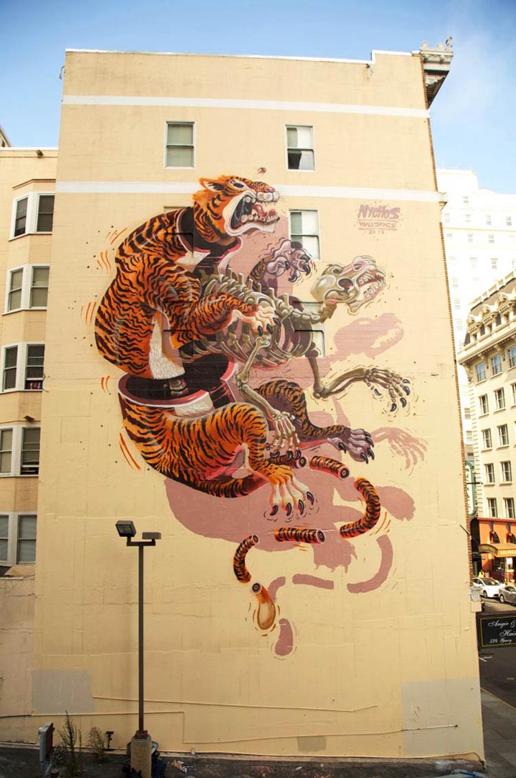New Dissected Character Murals by Nychos