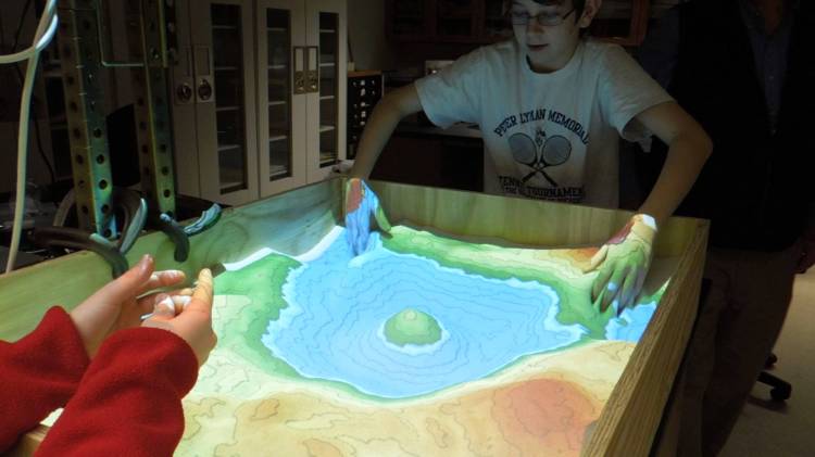 Augmented Reality Sandbox, A Map That Uses a Microsoft Kinect to Let ...